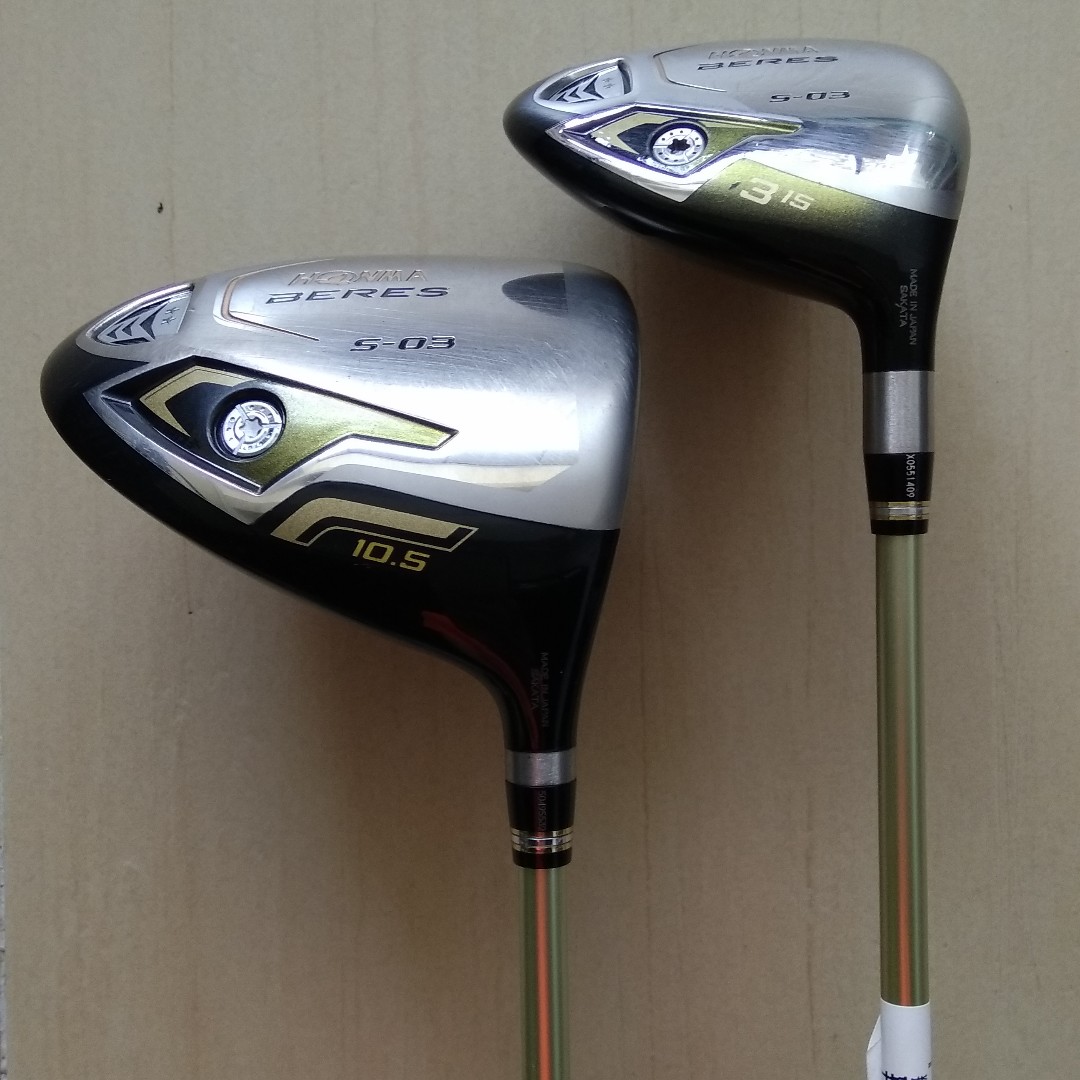 Honma Beres S-03 10.5* Golf Driver R & Wood 3 R, Sports Equipment, Sports & Games, Golf on Carousell