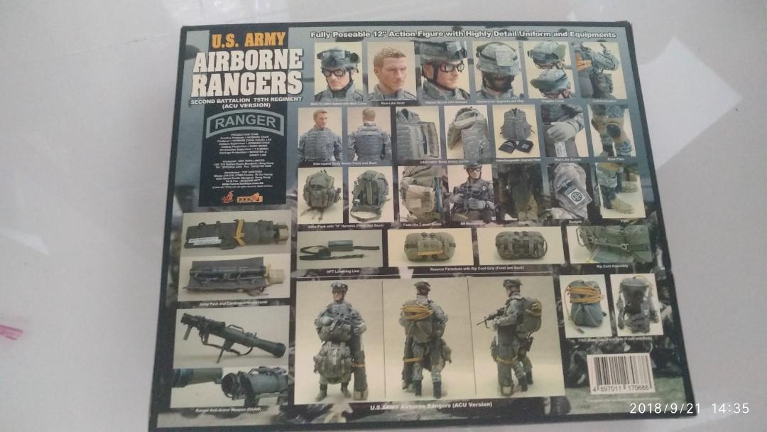 Hot toys Army Rangers ACU version (David beckham headsculpt) 1/6 ...
