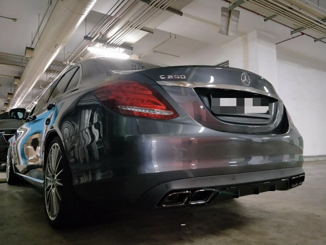Mercedes Benz W205 AMG or Non AMG Diffuser Kit Available, Car ...