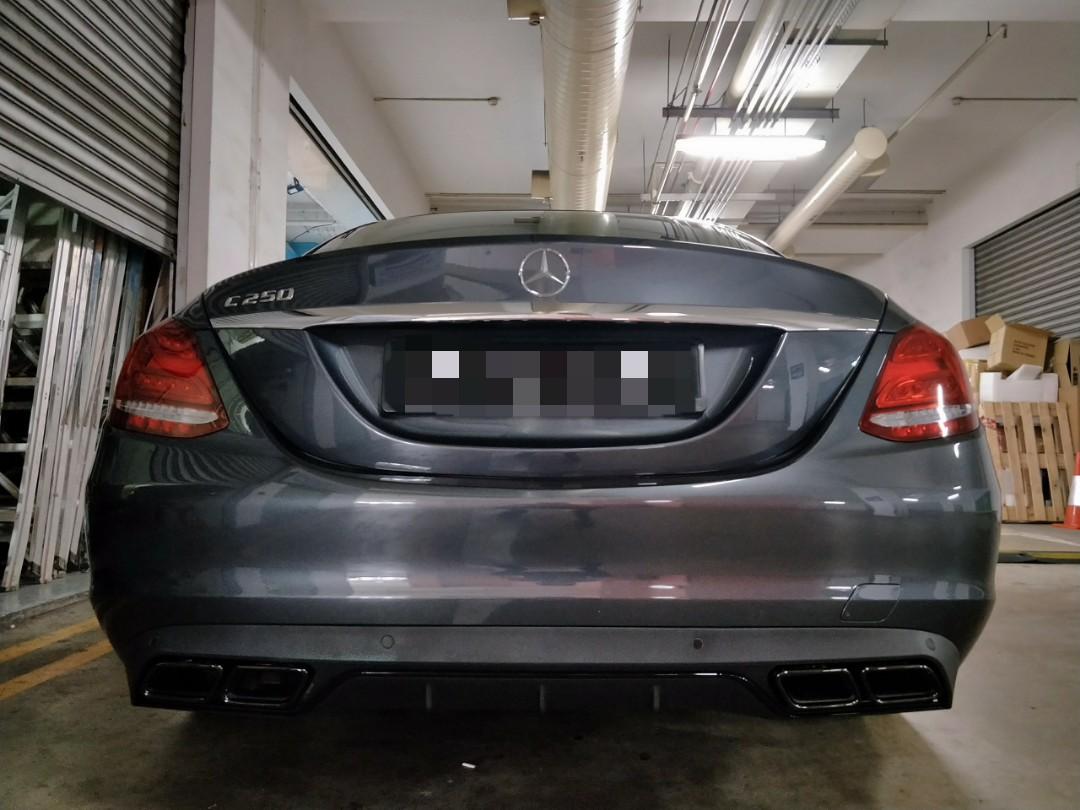 Mercedes Benz W205 AMG or Non AMG Diffuser Kit Available, Car ...
