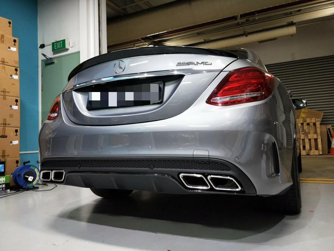 Mercedes Benz W205 AMG or Non AMG Diffuser Kit Available, Car ...