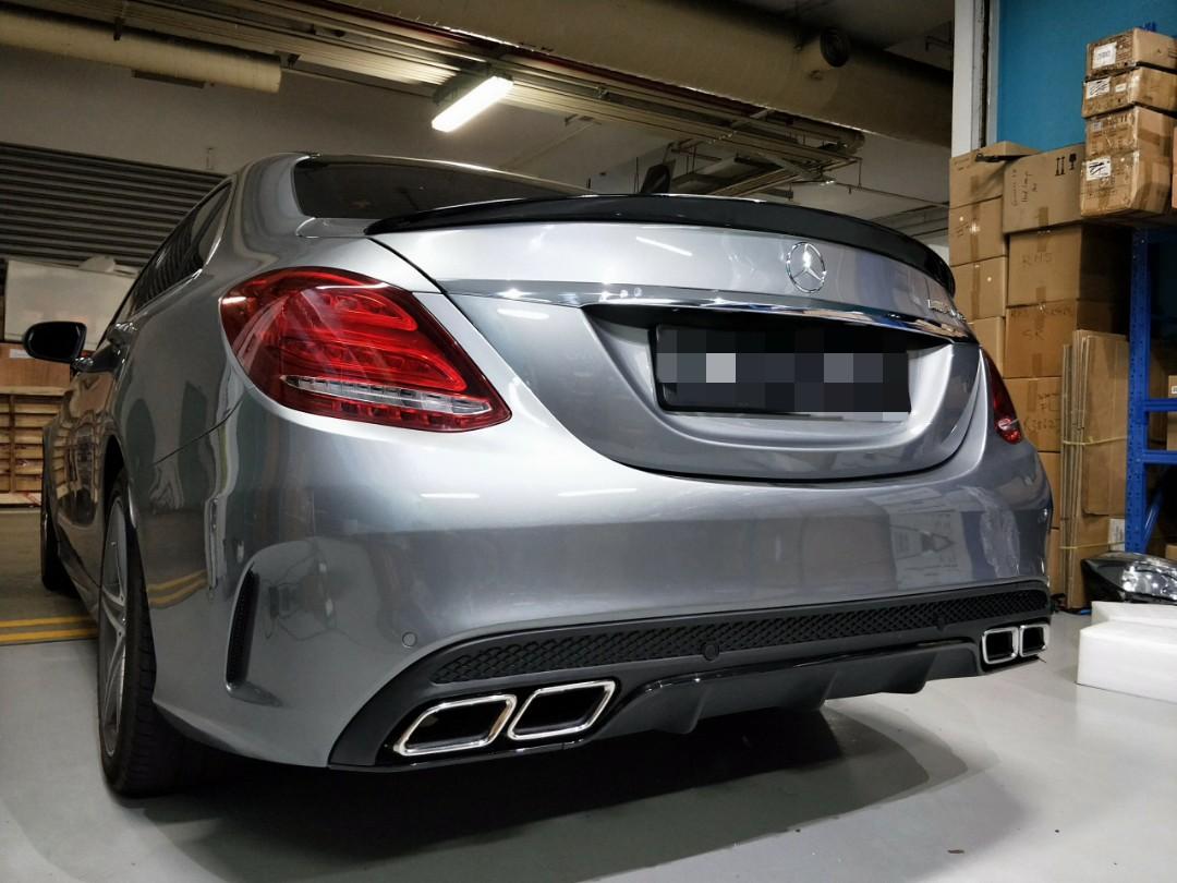 Mercedes Benz W205 AMG or Non AMG Diffuser Kit Available, Car ...