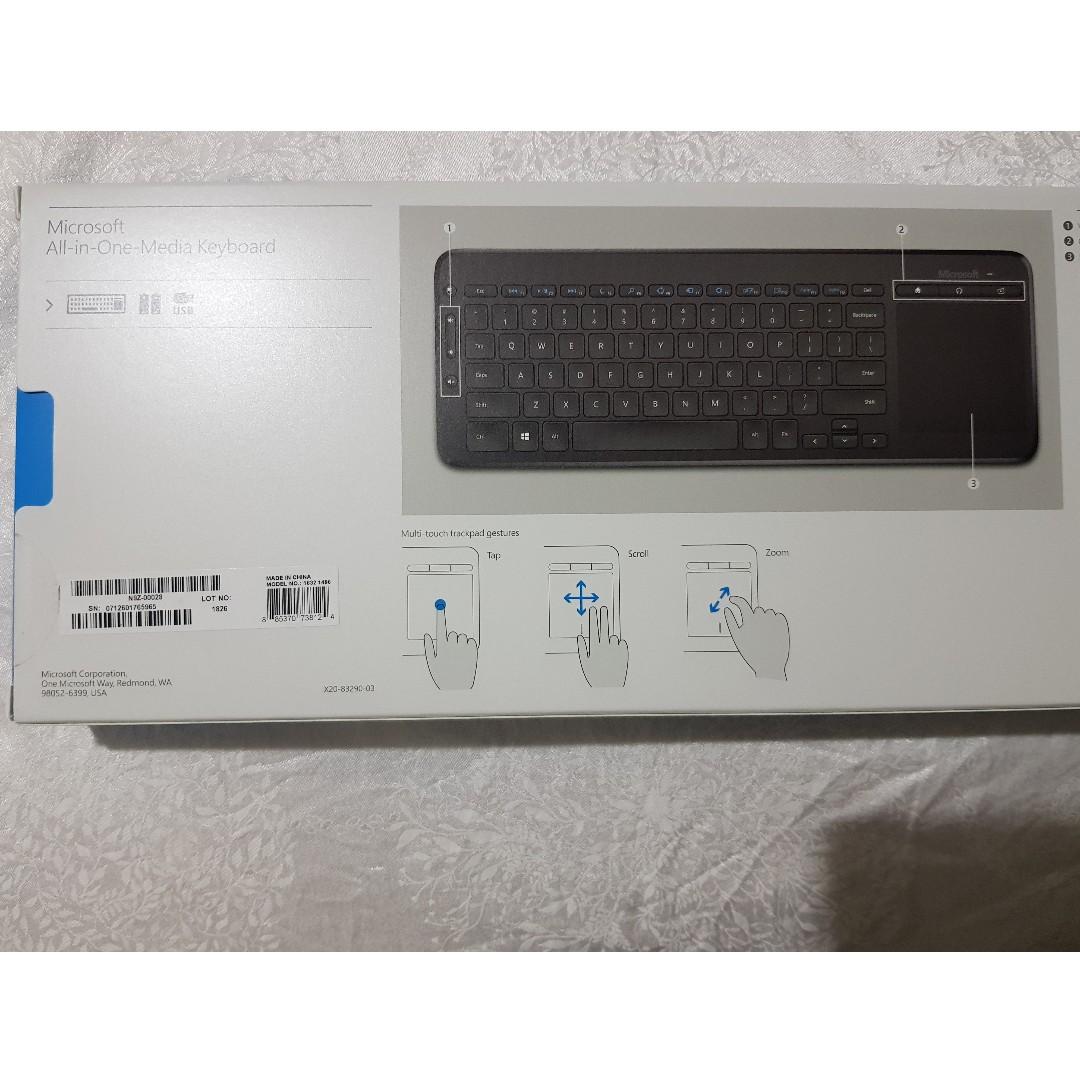Microsoft Wireless All-In-One Media Keyboard (N9Z-00028), Computers ...