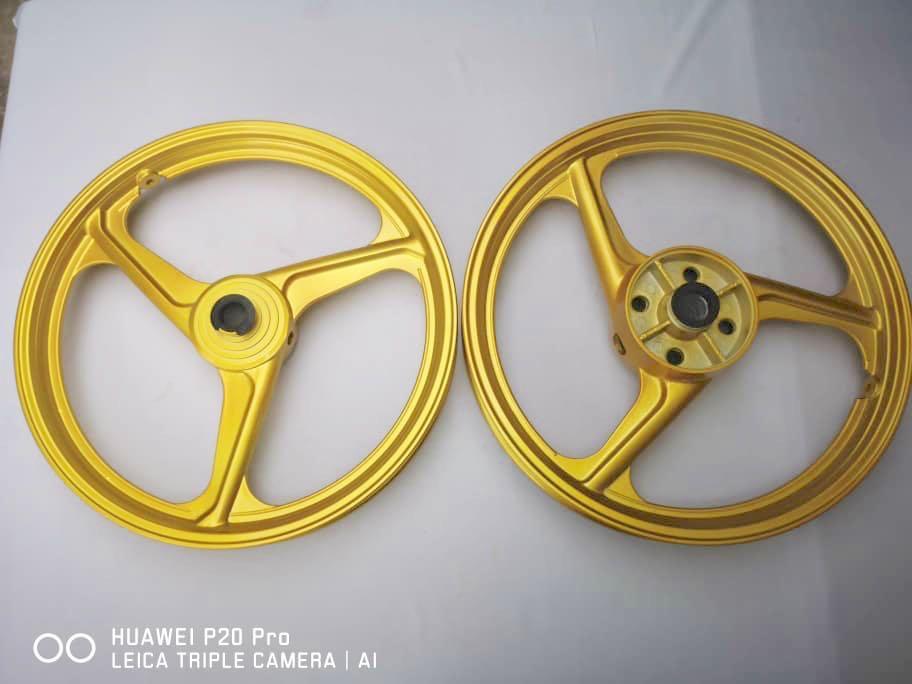 New Sport Rim Enkei Full Cop Yamaha 125Z 3 Batang Gold Color ...