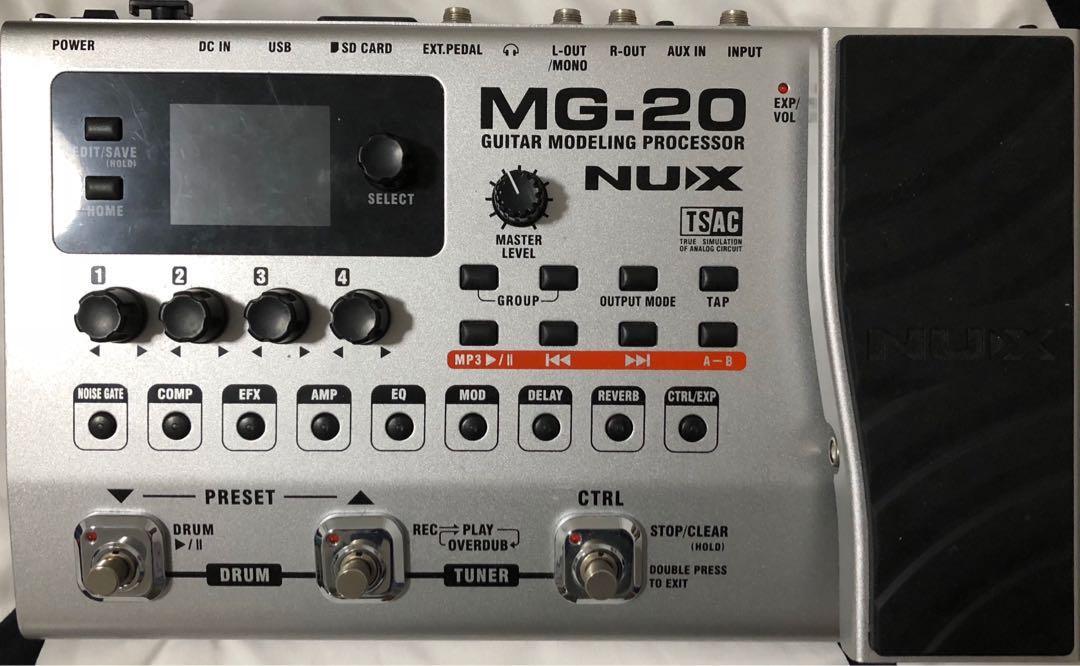 NUX MG-20 Guitar Modeling Processor, Hobbies & Toys, Music & Media ...