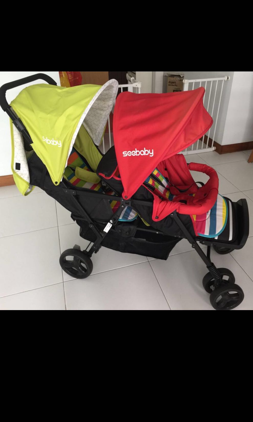 Seebaby double stroller, Babies & Kids, Going Out, Strollers on Carousell