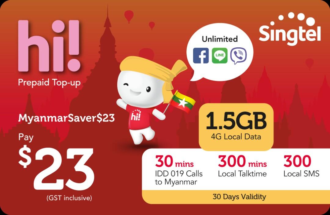 Singtel Top Up main balance, Mobile Phones & Gadgets, Mobile & Gadget ...