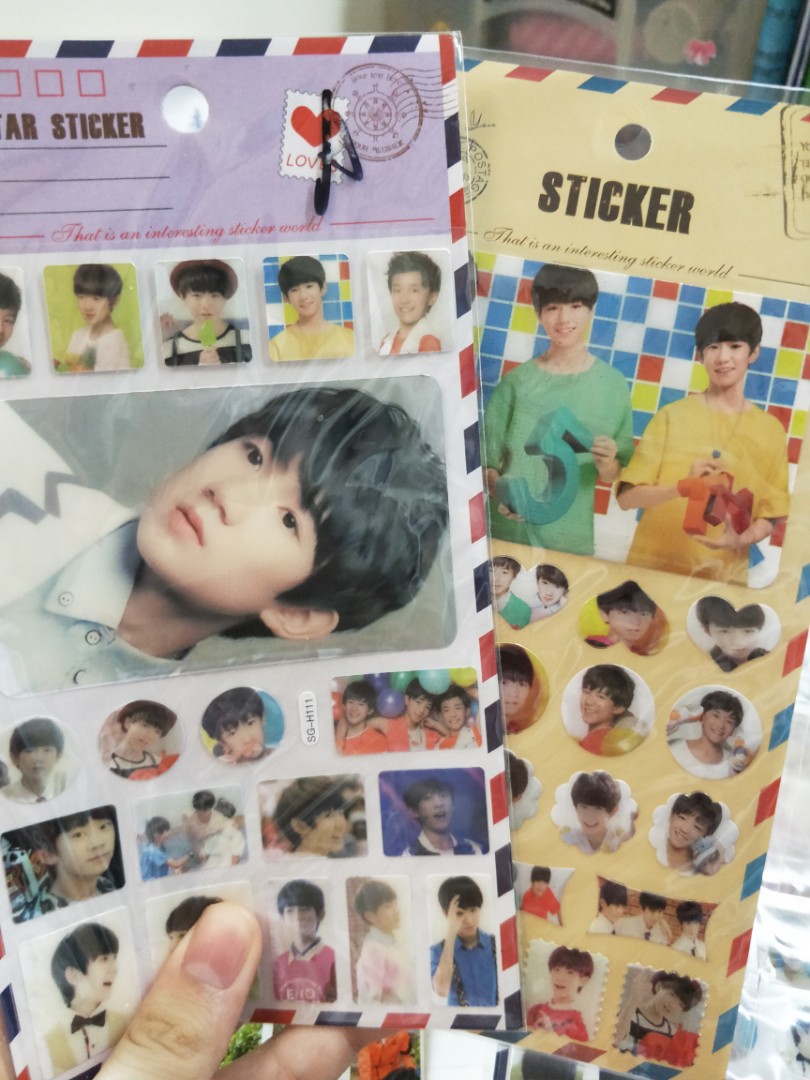 TFBOYS STICKERS, Hobbies & Toys, Memorabilia & Collectibles, K-Wave on ...