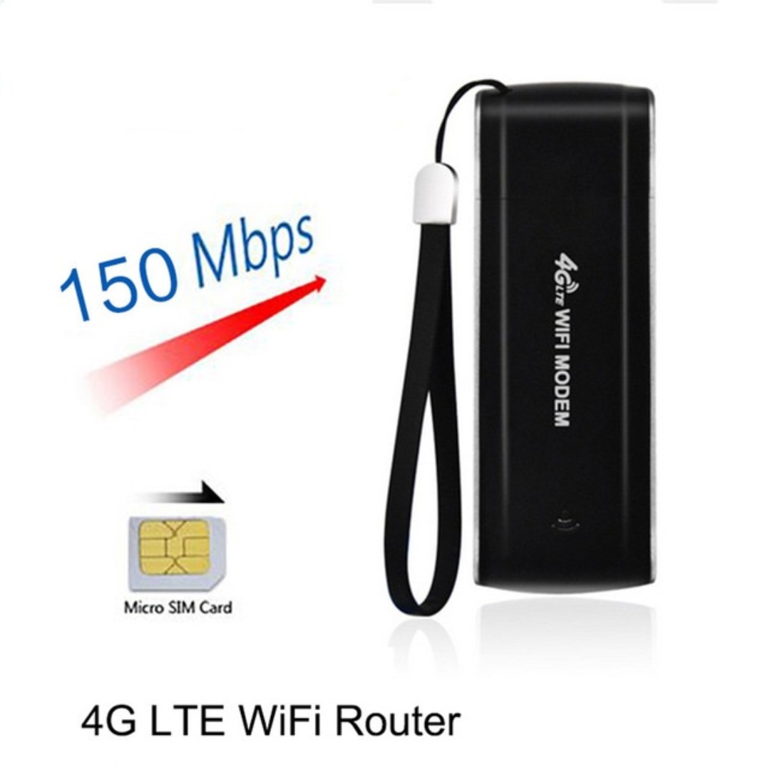 Universal Portable 4G LTE Modem SIM Card LTE USB Wifi Router Dongle ...
