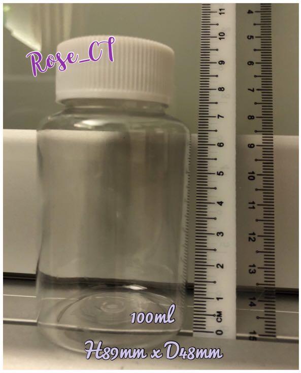 100ml Clear PET Plastic Bottles Liquid Bottles Sample Bottles Empty ...