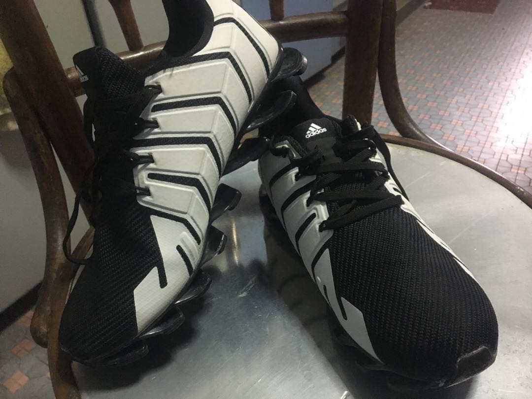 Adidas springblade pro (white and black), Men's Fashion, Footwear ...