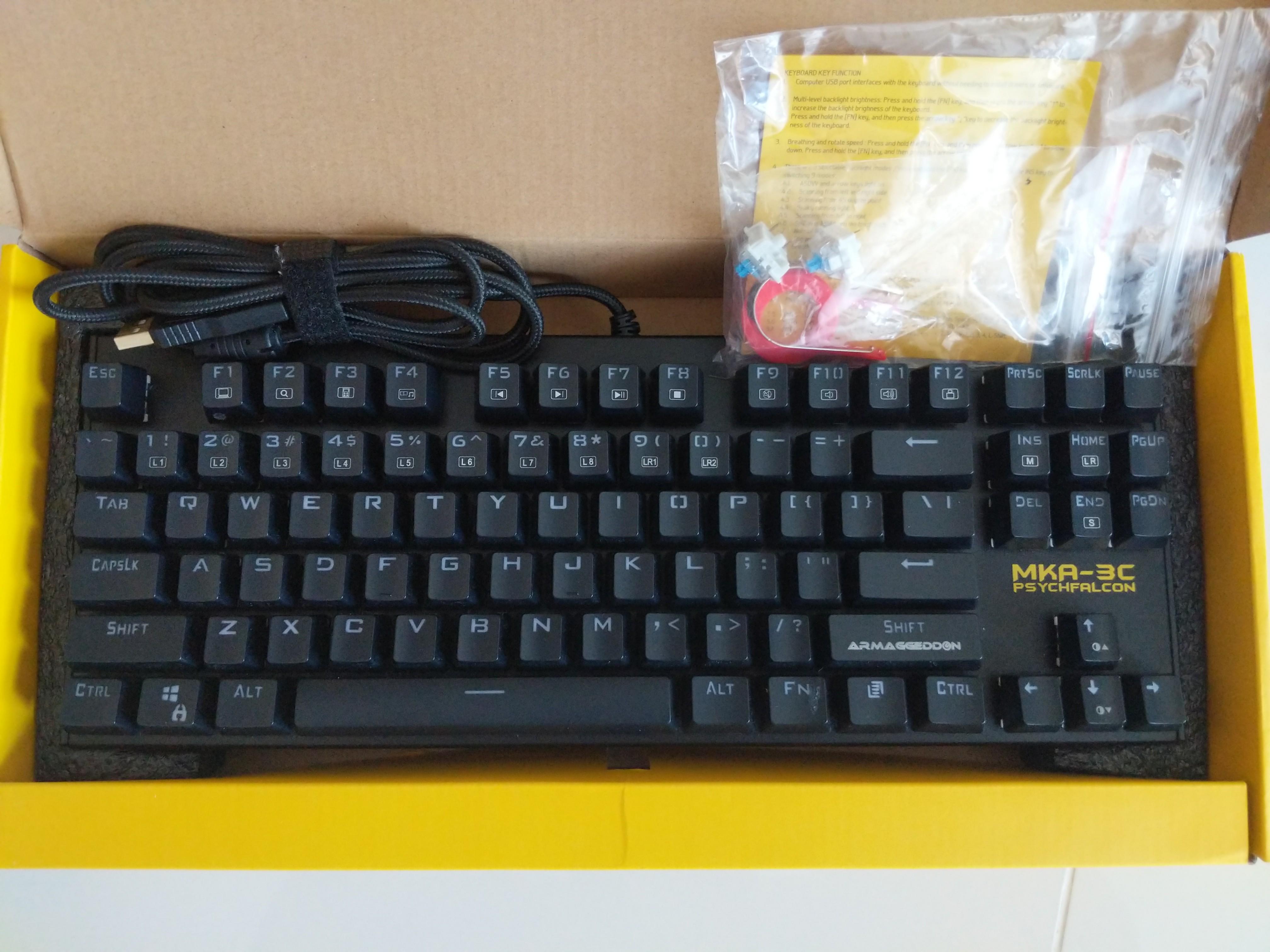 Armaggeddon MKA-3C mechanical keyboard blue switch, Electronics ...