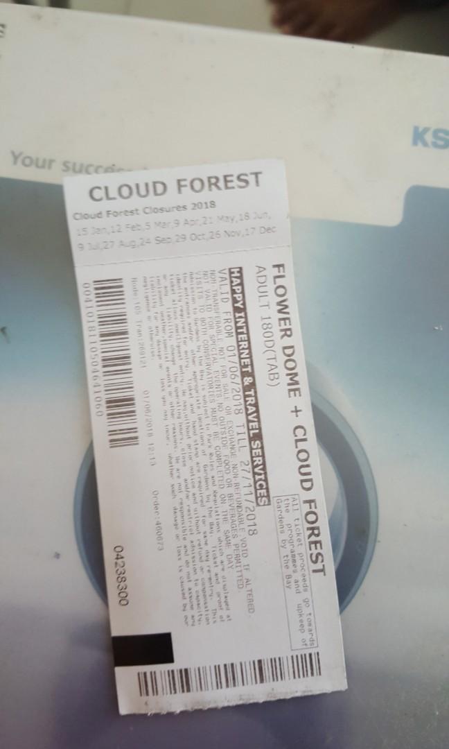 Cloud forest ticket, Tickets & Vouchers, Event Tickets on Carousell
