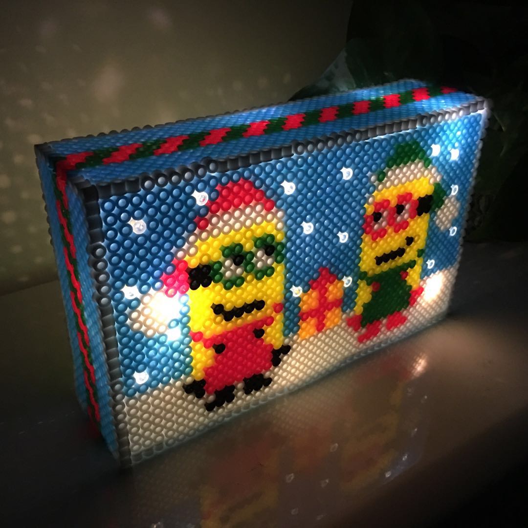 [Design C02] Christmas Minions Handmade LED Lightbox - 1 box 2 ...
