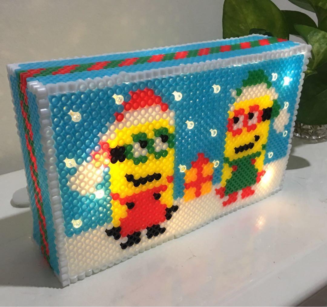 [Design C02] Christmas Minions Handmade LED Lightbox - 1 box 2 ...