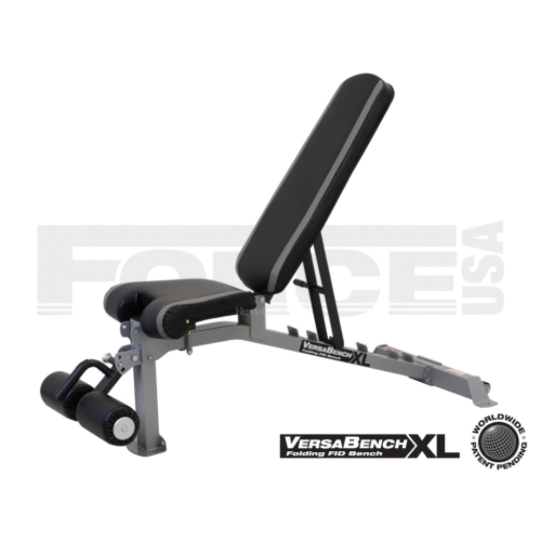 F-VB FORCE USA - VERSABENCH XL - FOLDING FID BENCH, Sports Equipment, Exercise & Fitness, Cardio ...