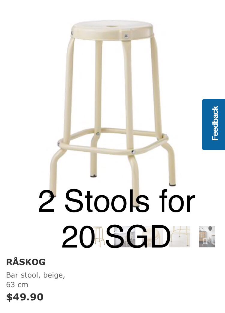 IKEA stools, Furniture & Home Living, Furniture, Chairs on Carousell