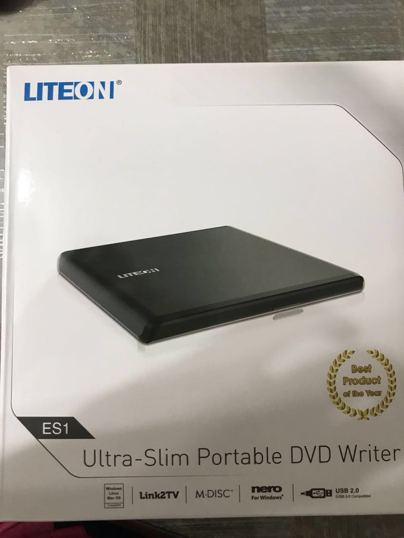LiteOn ES1 Ultra-Slim Portable DVD writer, Computers & Tech, Laptops ...