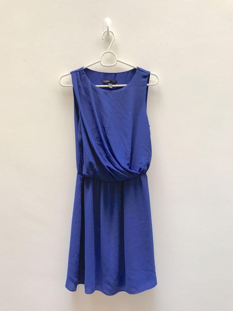 Mango Blue Dress, Women's Fashion, Dresses & Sets, Dresses on Carousell