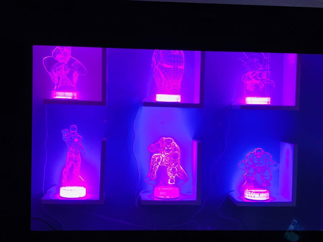 Marvel 3D Lights Change Colour, Furniture & Home Living, Lighting ...