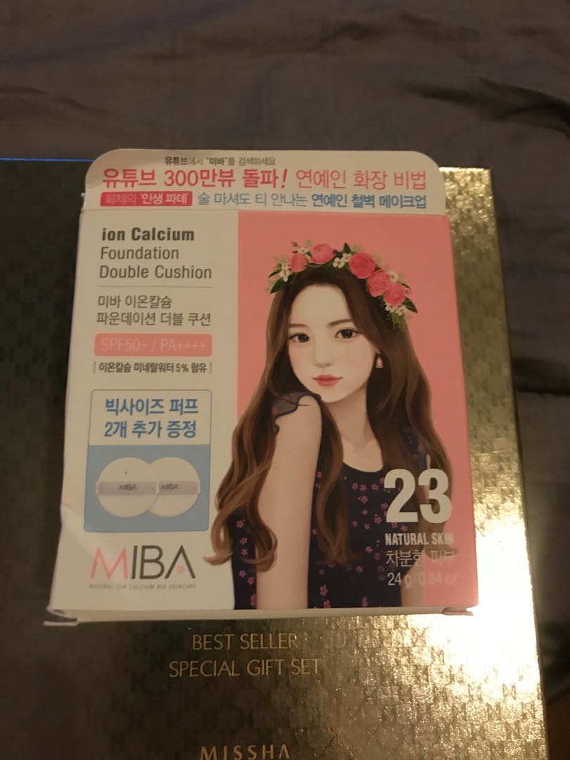 MIBA ion Calcium Foundation Double Cushion, Beauty & Personal Care ...