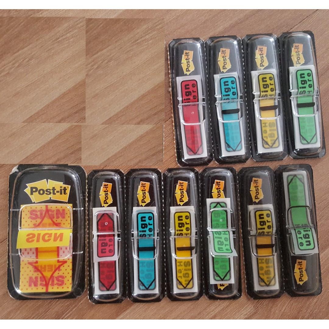 New: 10 slim "sign here" stickers + bonus 1 larger sized. By 3M & Post ...