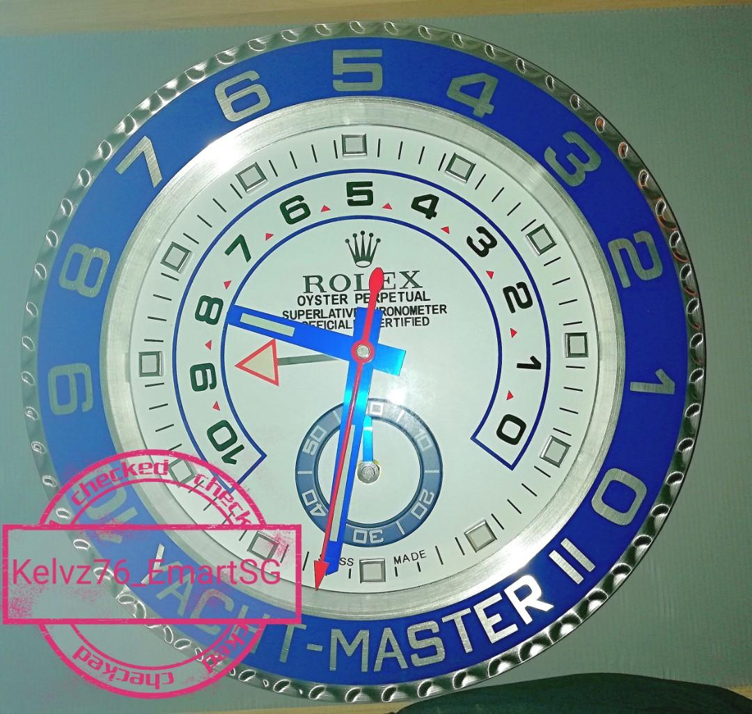 Rolex Yacht Master Wall Clock, Furniture & Home Living, Home Decor ...