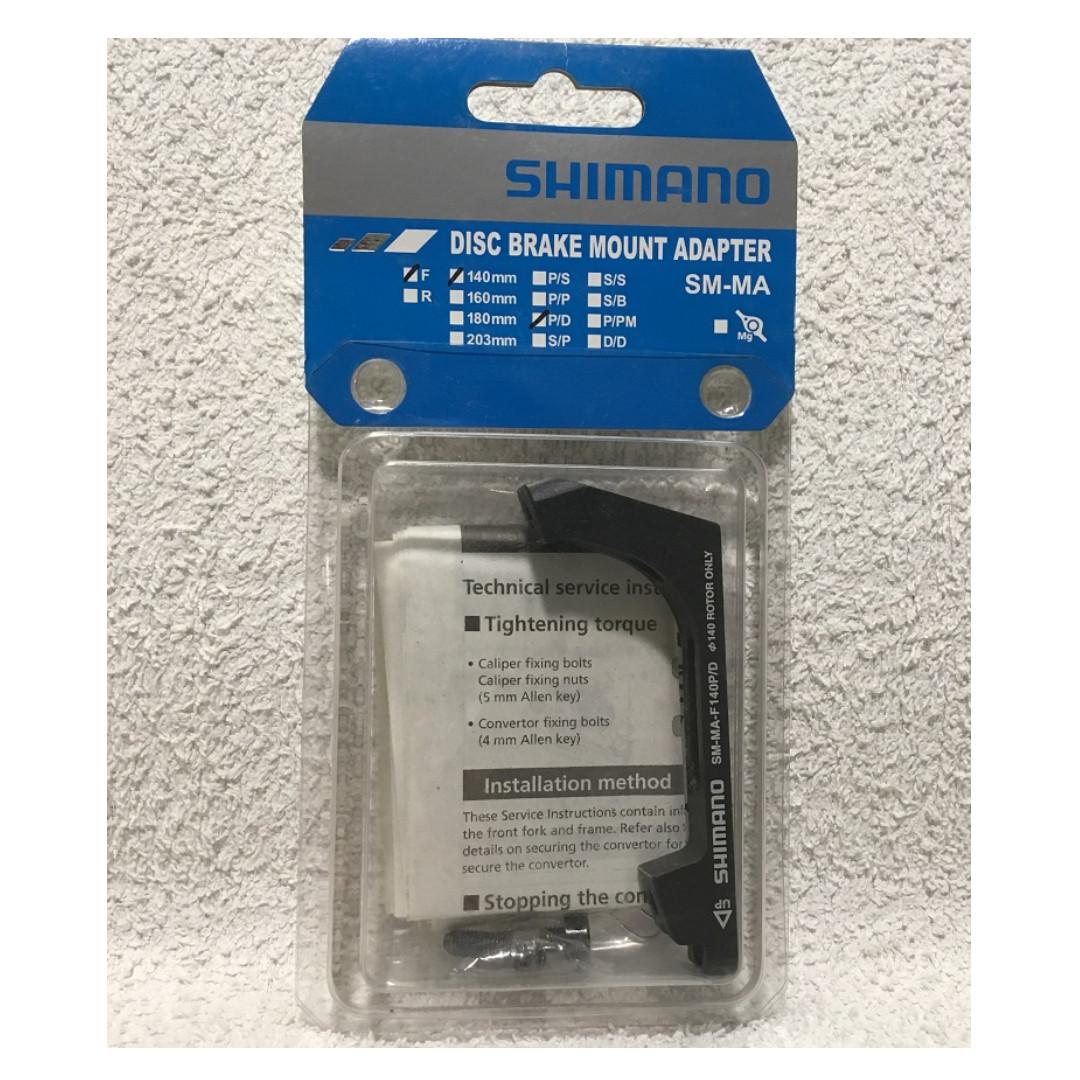 Shimano SM-MA-F140 P/D Post Mount Disc Brake to Flat Mount Frame (Front ...