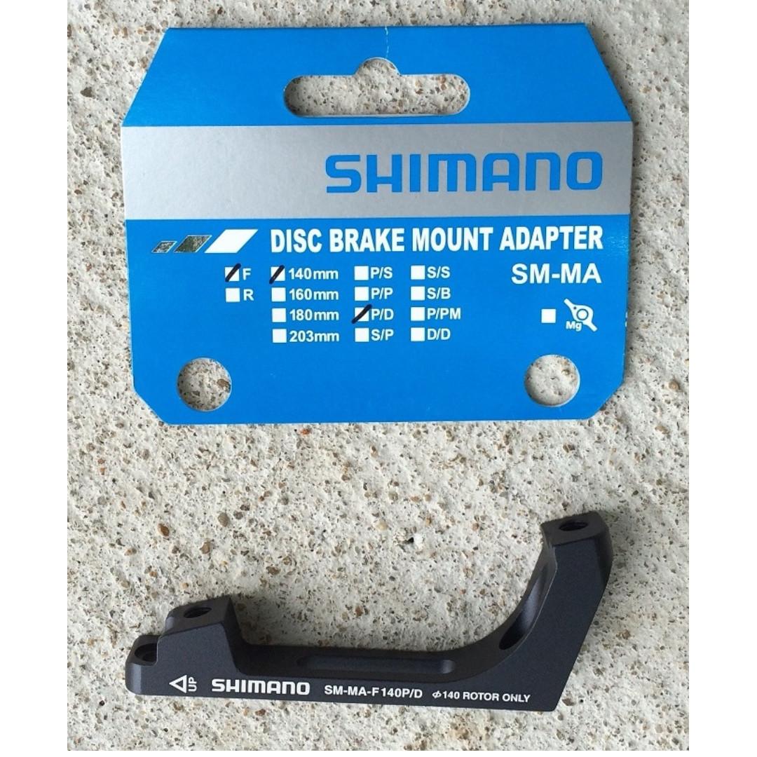 Shimano SM-MA-F140 P/D Post Mount Disc Brake to Flat Mount Frame (Front ...