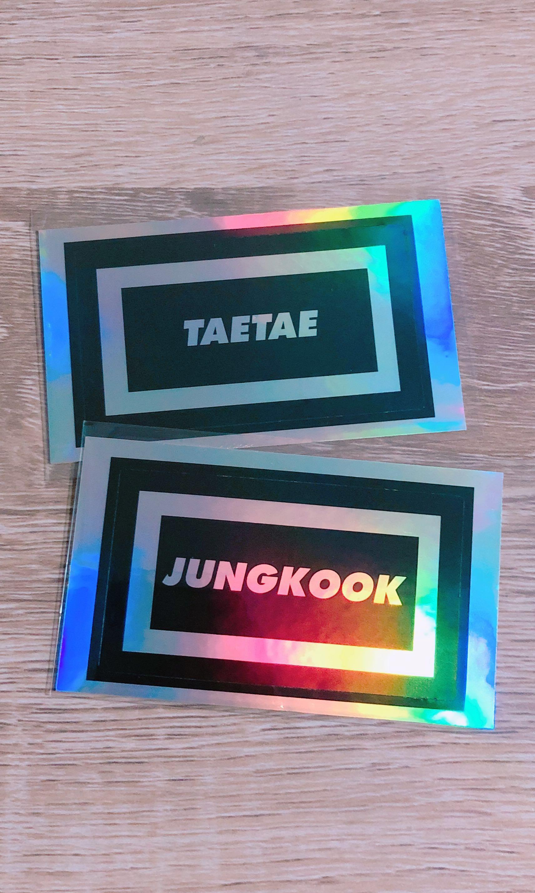 TaeKook Lenticular card, EMW, Hologram stickers, Post Cards, Hobbies ...