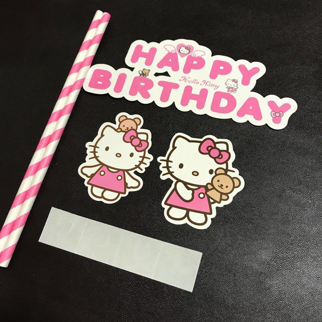 (Ins) Hello kitty Cake Topper, Hobbies & Toys, Stationery & Craft ...
