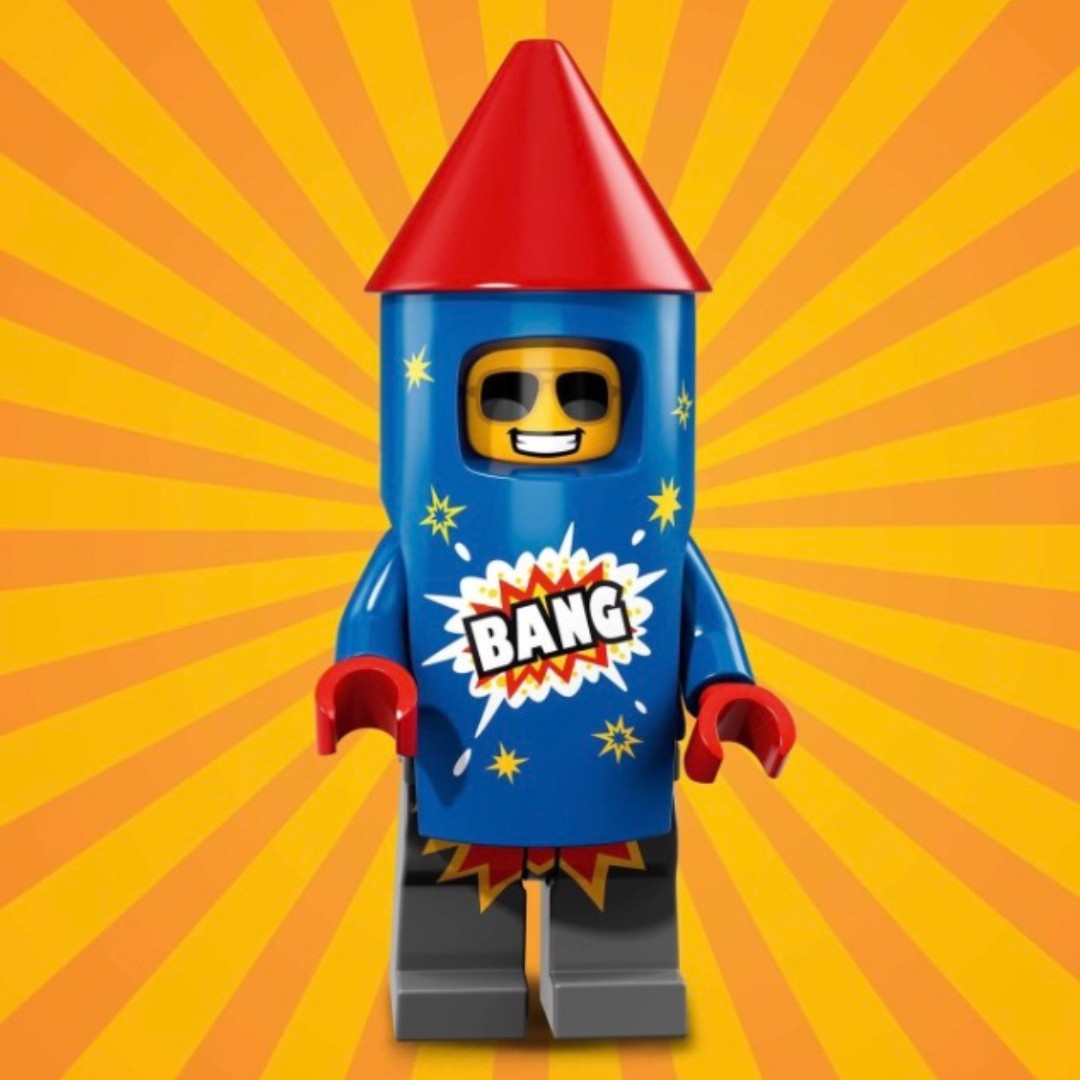 Lego 71021 Minifigures Series 18 No.5 Firework guy 人仔系列18 火箭人, 興趣及遊戲 ...