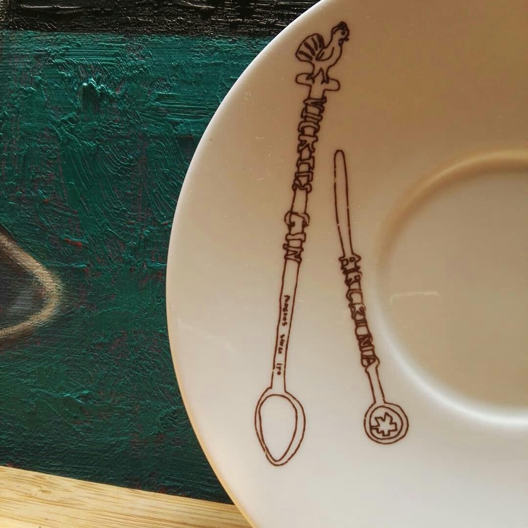 Maebata Chocolate Orphan Saucer, Furniture & Home Living, Kitchenware ...