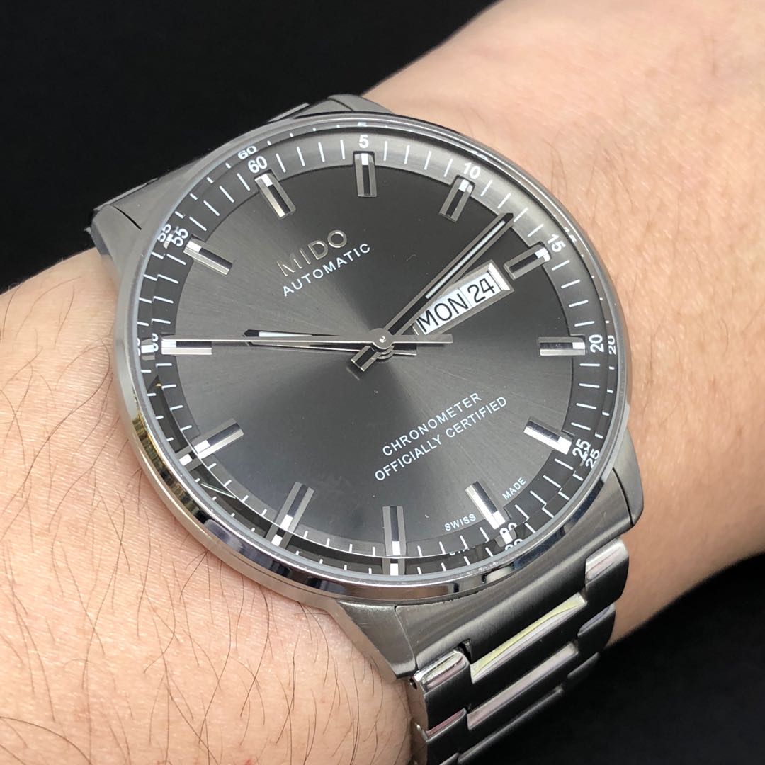 Mido Commander II Sunburst Grey Dial Automatic Chronometer Watch 40mm ...