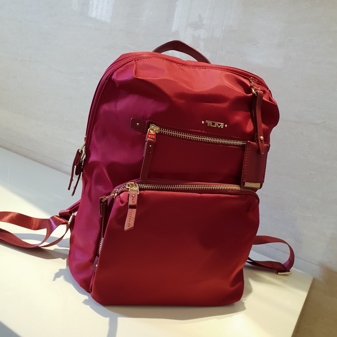 Tumi Voyageur Halle Backpack - Red, Women's Fashion, Bags & Wallets ...