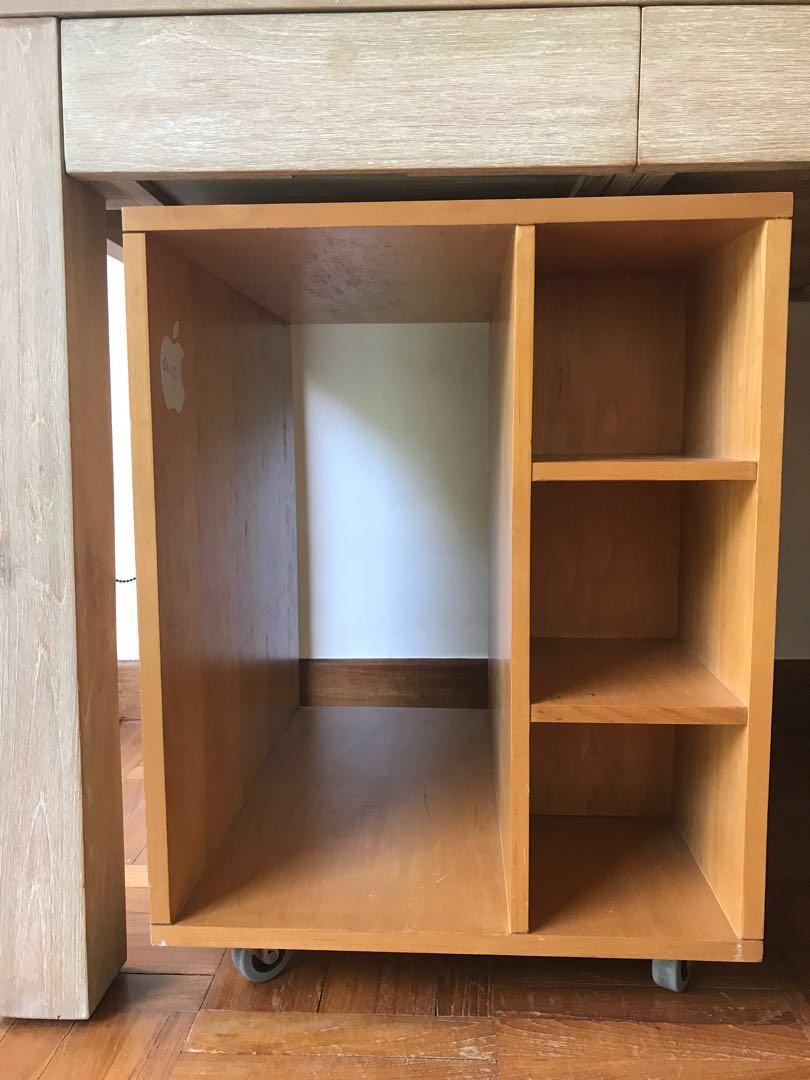 Under desk cabinet with wheels, Furniture & Home Living, Furniture ...