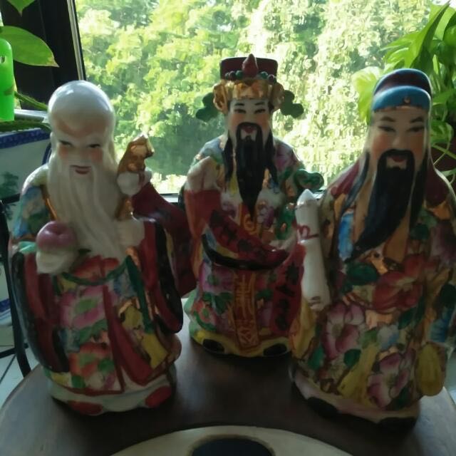 福禄寿 (Fu Lu Shou Figurines), Hobbies & Toys, Memorabilia & Collectibles ...