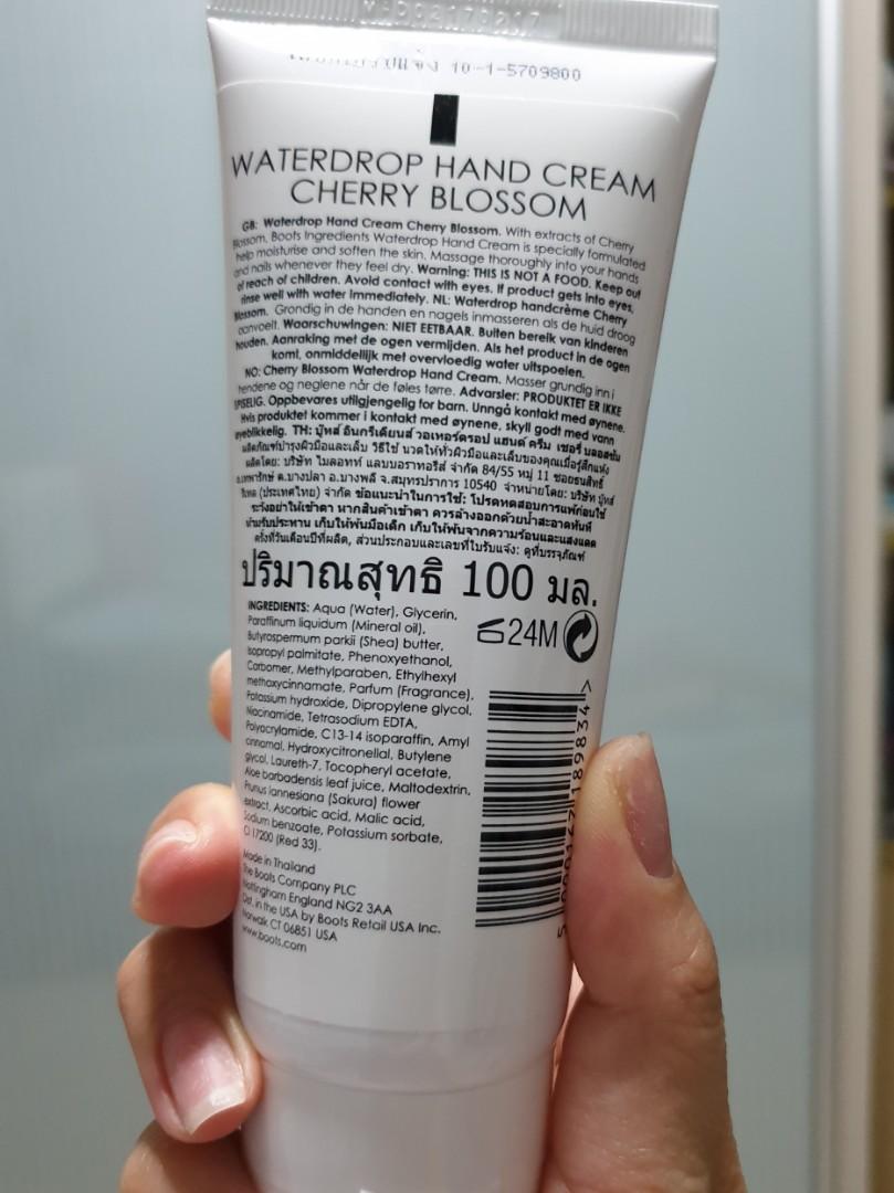Boots WaterDrop Hand Cream - Cherry Blossom, Beauty & Personal Care ...