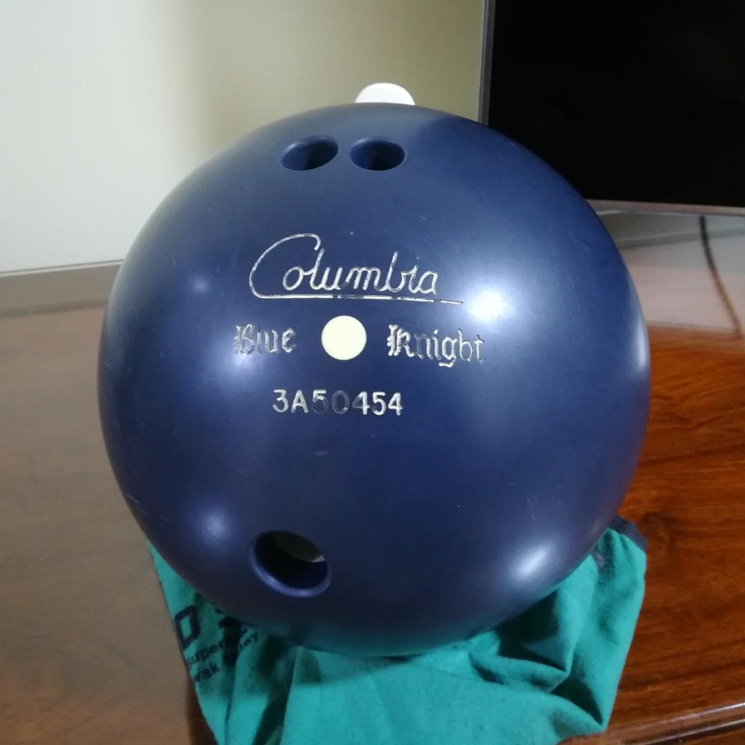 Bowling ball Columbia Blue Knight /Urathane, Sports Equipment, Sports ...