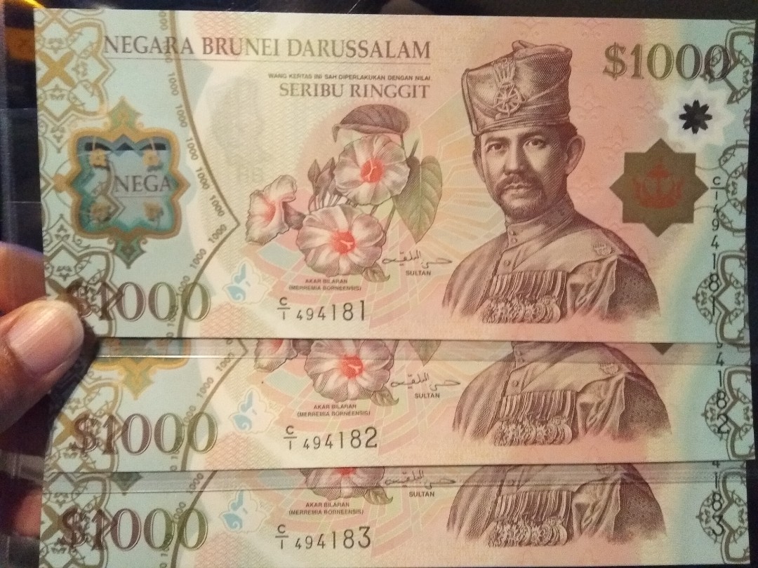 Ultra rare 3 run $1000 UNC Brunei notes , Hobbies & Toys, Memorabilia ...