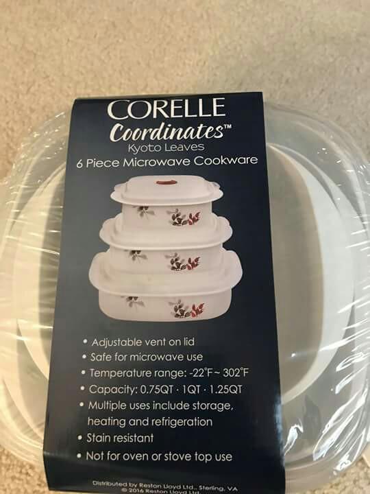CORELLE COORDINATES 6-PC MICROWAVE, STEAMER & STORAGE SET on Carousell