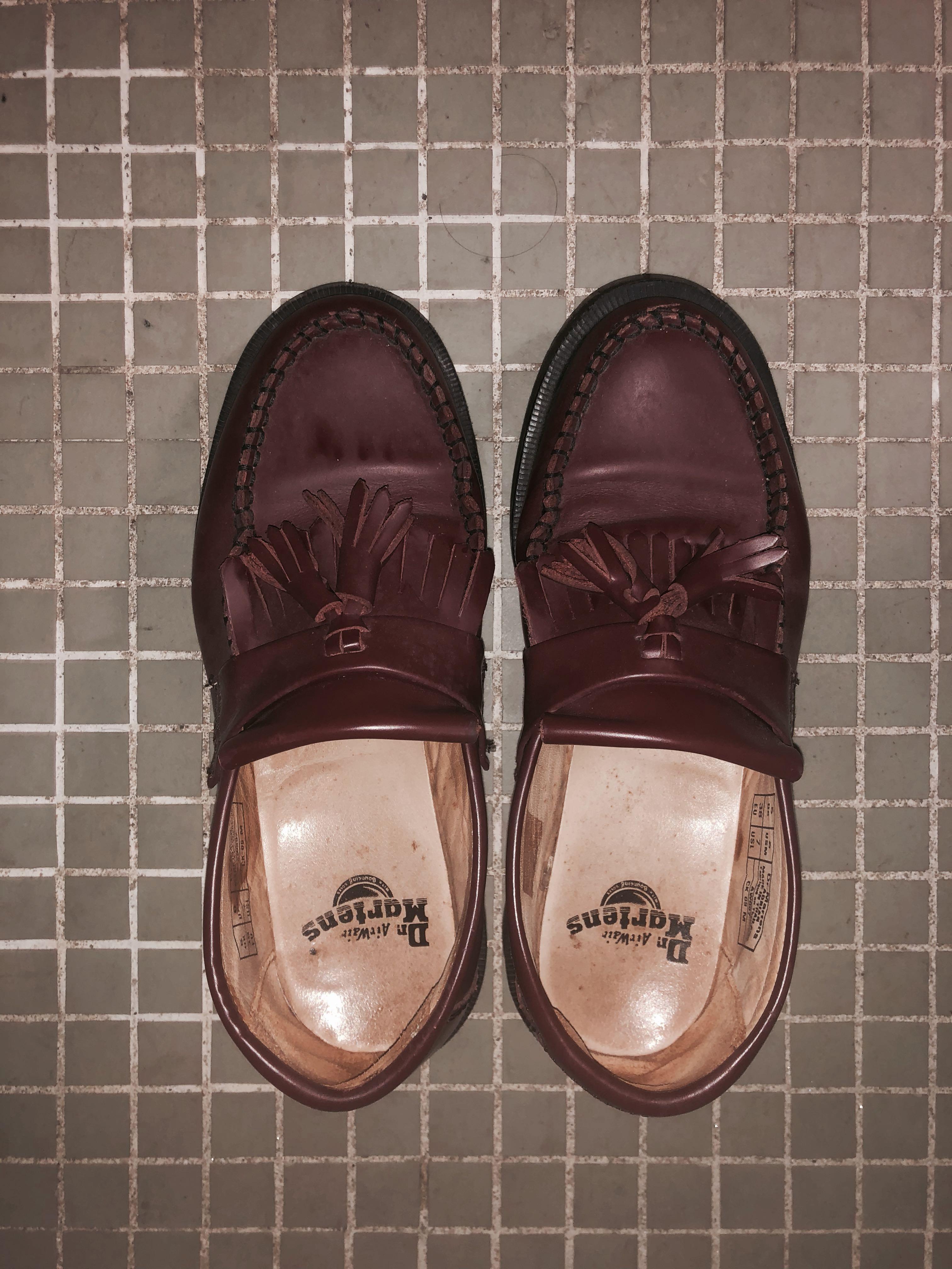Dr Martens Adrian Loafers [CHERRY RED], Women's Fashion, Footwear ...