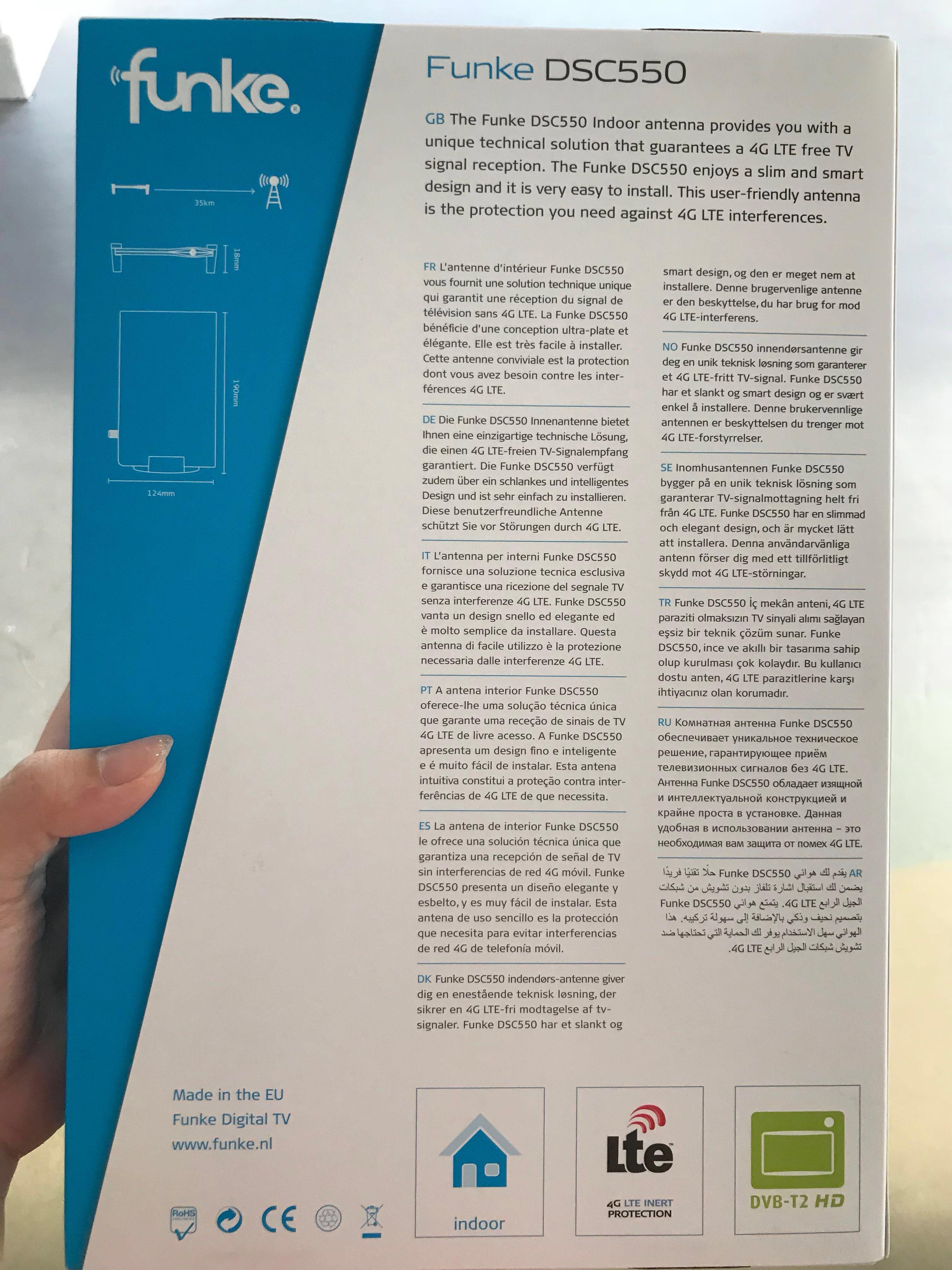 Funke Indoor Antenna for Digital TV, TV & Home Appliances, TV & Entertainment, TV Parts ...