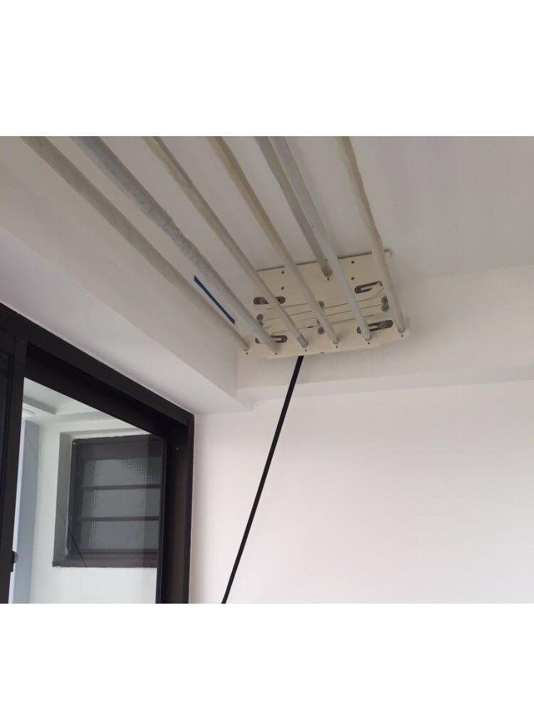 HDB Ceiling Clothes Hanger Rack (Manual), Furniture & Home Living ...