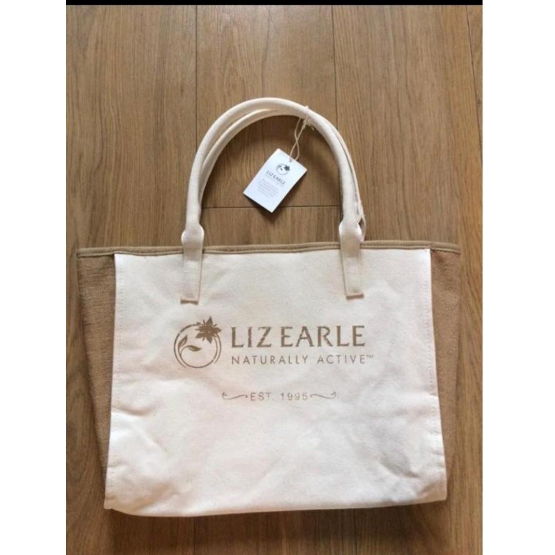 LIZ EARLE Naturally Active Jute Large Shopping Beach ToteBag, Women's ...