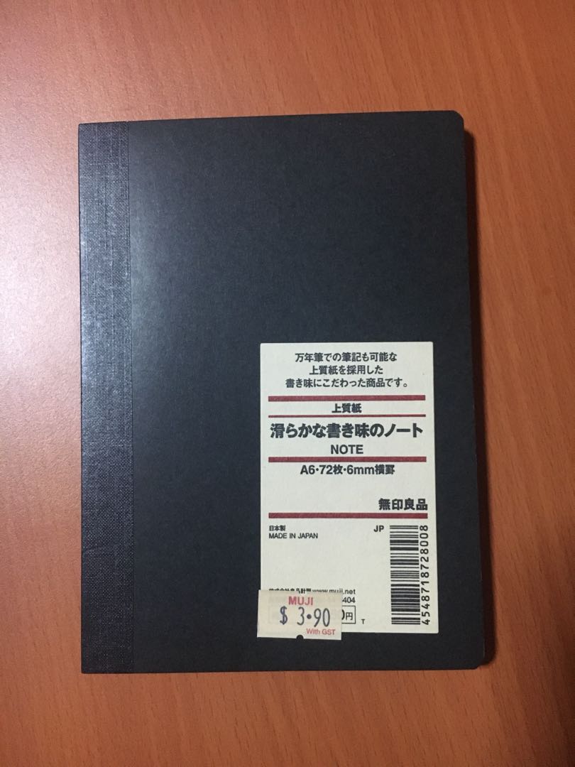 Muji A6 notebook, Hobbies & Toys, Stationery & Craft, Stationery ...