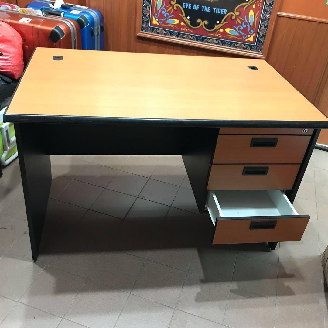Office table with drawers, Furniture & Home Living, Furniture, Tables ...