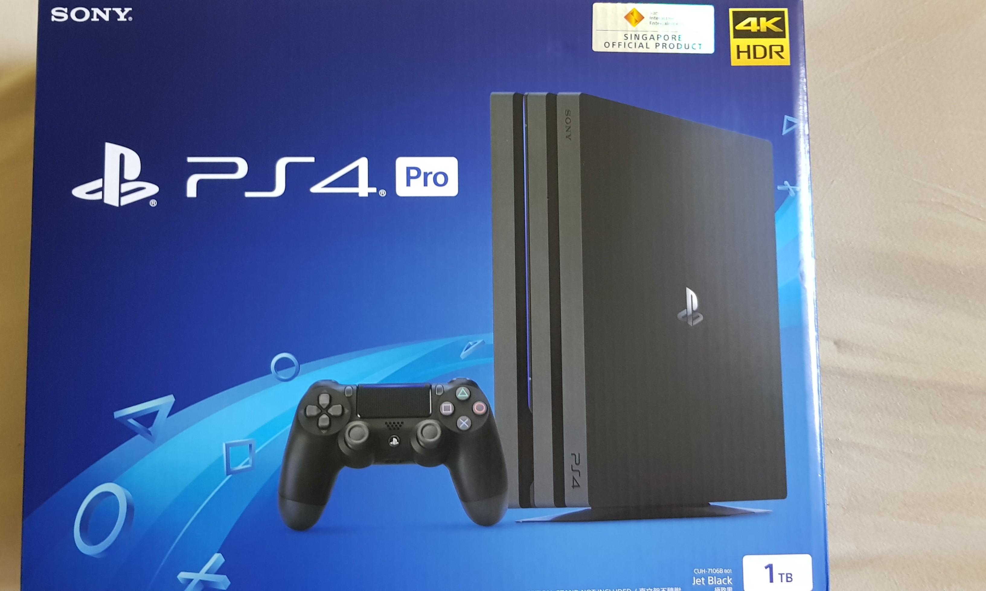 Sony PS4 Pro 1 TB Jet Black, Video Gaming, Video Game Consoles ...
