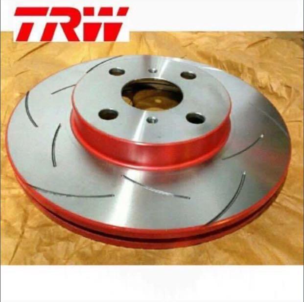 TRW slotted rotor with Project mu spec brake pad, Car Accessories ...