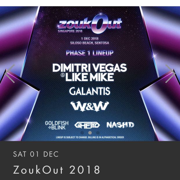 ZOUK OUT TICKETS, Tickets & Vouchers, Event Tickets on Carousell